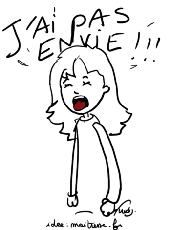 pas-envie – Frédésie de dessins, entre la maison et l'école.